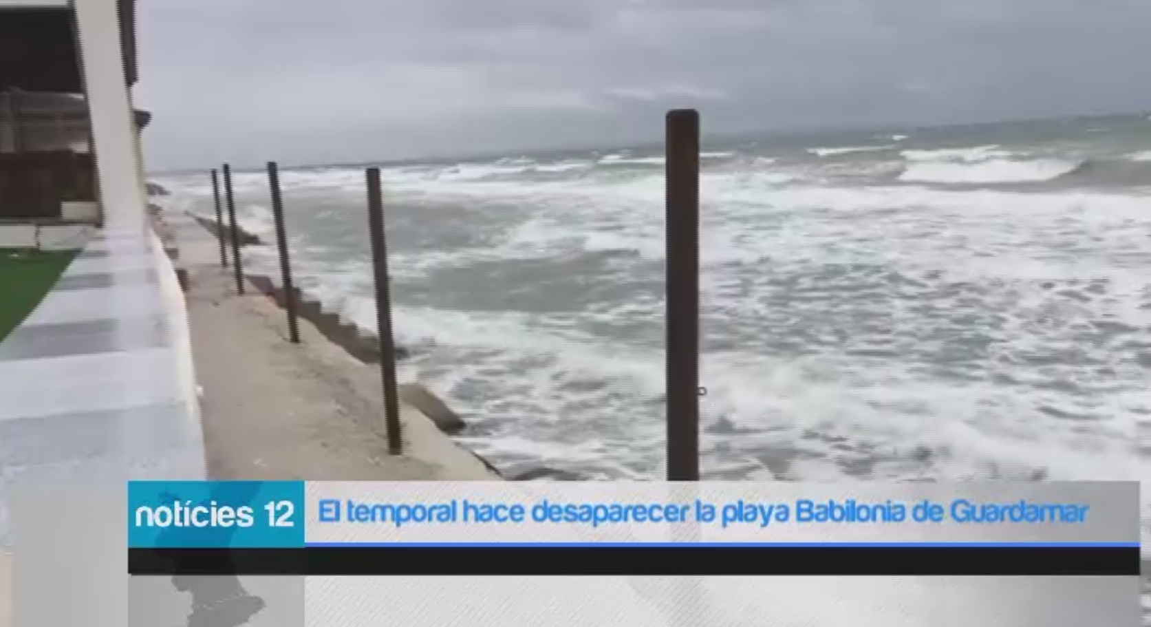 Desaparece por el temporal la playa Babilonia de Guardamar - 12tv.es